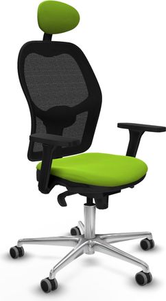 Piqueras y Crespo Gartenstuhl mit 3D-Armlehnen, h&ouml;henverstellbarer Lendenwirbelst&uuml;tze und festem Kopfteil, ausgestattet mit Sincro 5 Positionen und injiziertem Schaumst