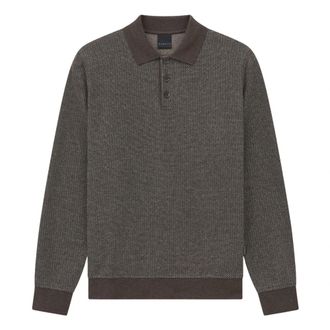 Bugatti Texturierter Polopullover - - Sweatshirts & Hoodies - Herren - Beige - L
