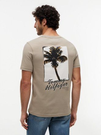 Tommy Hilfiger T-Shirt PALM PHOTO PRINT mit Fotoprint hinten