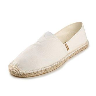 Alexis Leroy Espadrilles légères en Toile Chaussures Slip on Espadrille Femmes Plates Blanc 5 UK / 38 EU