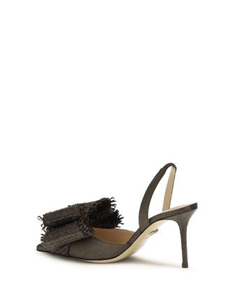 Mach & Mach Womens Pumps Le Cadeau Mocha Raffia Upper: Sandal