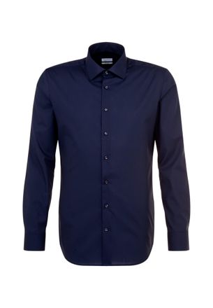 Seidensticker Herren Business-Hemd - Extra Slim Fit - B&uuml;gelfrei - Kent-Kragen - Langarm - 100% Baumwolle, donkerblauw42
