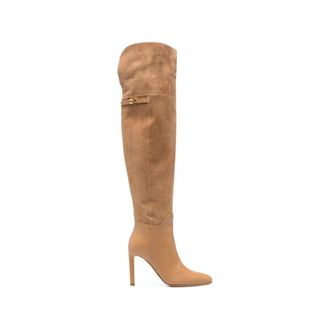 Elisabetta Franchi Femme, Chaussures, Brun, Taille: 36 EU Over-knee Bottes