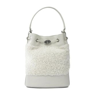 Zanellato Femme, Sacs, Blanc, Taille: ONE Size Shearling Trimmed Bucket Bag