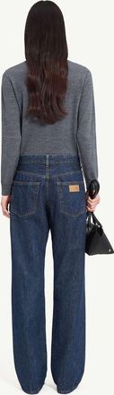Maison Margiela Ripped Wide-Leg Jeans - Blue