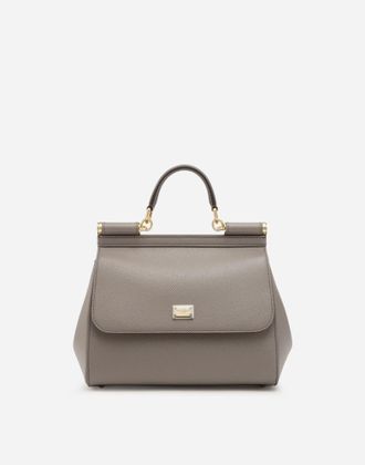 Dolce & Gabbana Henkeltasche Sicily Groß - Frau Handtaschen Grau Onesize