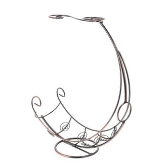 BESPORTBLE Vintage Weinregal aus Robustem Eisen mit Piratenschiff Design Weinflaschenhalter und Glashalter f&uuml;r Flaschen und Weingl&auml;ser Dekorativer Wandhalter f&uuml;r