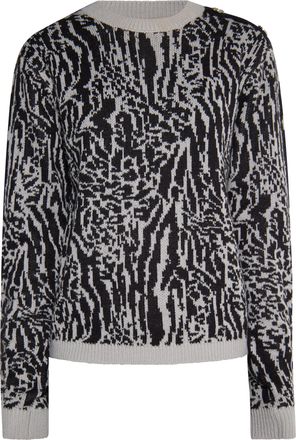 Faina Strickpullover Damen grau/schwarz