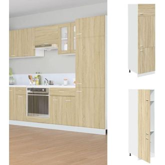 vidaXL Vidaxl - Armoire de r&eacute;frig&eacute;rateur Ch&ecirc;ne sonoma 60x57x207 cm Agglom&eacute;r&eacute;