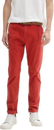Tom Tailor Denim TOM TAILOR Denim Pantalon Chino Slim pour Homme, 14302 - Rouge Velours, 33W x 30L