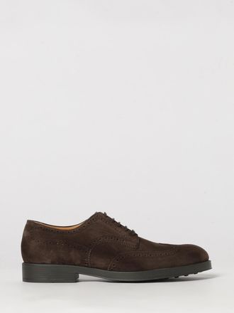 Tod's Chaussures derby en veau velours avec d&eacute;tails brogue et bout rond
