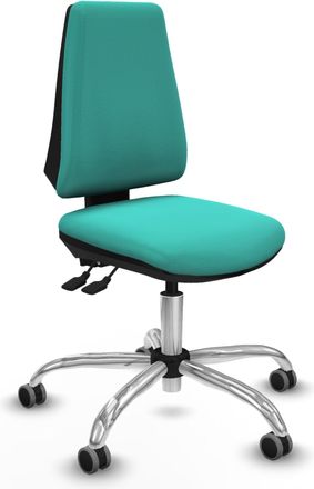 Piqueras y Crespo Elche Schreibtischstuhl, T&uuml;rkis, ohne Armlehnen, ausgestattet mit Asincro und Schneideschaum, 65 mm Rollen, Parkett, T&uuml;rkis