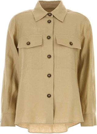 Max Mara Femme, Blouses et Chemises, Beige, Taille: 36 FR Chemise Pomposa