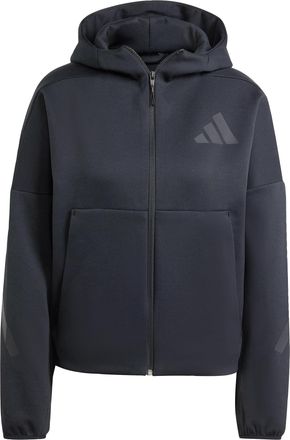 adidas Womens Z.N.E. Zip-Hoodie Black/White L