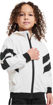 Urban Classics Damen Girls Crinkle Batwing Jacket White/Black, 134/140