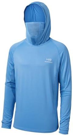 Bassdash UPF 50+ Chemise de pêche à Manches Longues avec Masque UV pour Homme
