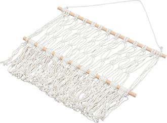 Angoily Handgefertigtes Nordisches Baumwollseil wandregal für Kinderzimmer Platzsparendes Vielseitiges Aufbewahrungsnetz mit Makramee Design als Spielzeughalt