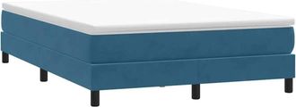 vidaXL Boxspringbett ohne Matratze Dunkelblau 160x220 cm Samt vidaXL