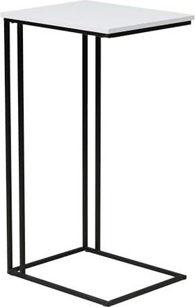 Trendteam Strike - Beistelltisch in praktischer C-Form - Weiß matt/Schwarz - Nachttisch mit platzsparendem Design - (BxHxT) 50 x 91 x 40 cm - Nebentisch auf rob