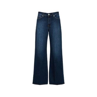 7 For All Mankind Jean Lotta Tailorless en denim de coton m&eacute;lang&eacute;