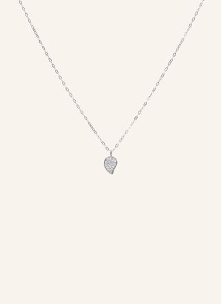 Tamara Comolli Tamara Comolli Halskette Chain Sparkle Drop Diamond Pav&eacute;, 1,0 Mm, 45 Cm Aus 18 Karat Wei&szlig;gold Mit Diamant Pav&eacute; silber
