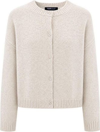 Frank Walder Cardigan mit Rippb&uuml;ndchen