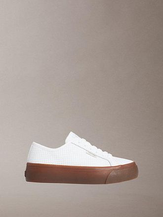 Calvin Klein Valentina - Plateau-sneakers Aus Leder - Bright White/gum - Damen - EU 35