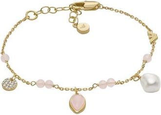 Emporio Armani Bracelet de station en laiton ton or pour femmes, EGS3118710