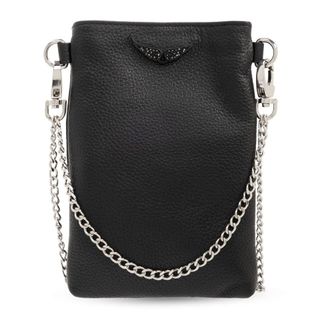 Zadig&Voltaire Femme, Sacs, Noir, Taille: ONE Size Porte-téléphone Rock sur chaîne