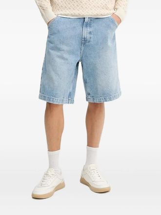 BOSS short en jean à poches passepoilées - Bleu