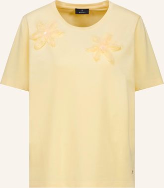Monari Monari T-Shirt Mit Pailletten gelb