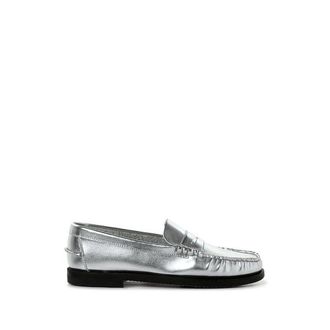 Sebago Mocassins en cuir argent&eacute; Dan Met