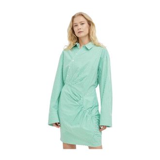 Birgitte Herskind Gestreiftes gerafftes Minikleid - - Dresses - Damen - Gr&uuml;n - M