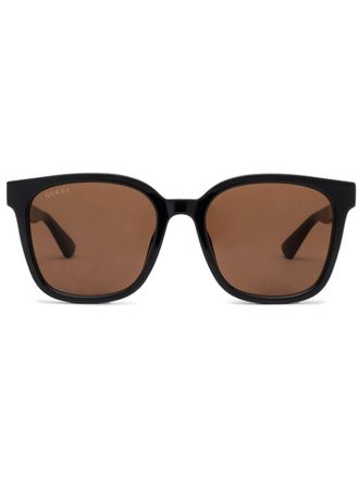 Gucci lunettes de soleil &agrave; monture carr&eacute;e - Gris