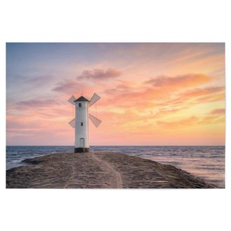 artboxONE Poster 75x50 cm St&auml;dte M&uuml;hlenbake in Swinem&uuml;nde - Bild swinem&uuml;nde leuchtfeuer Leuchtturm