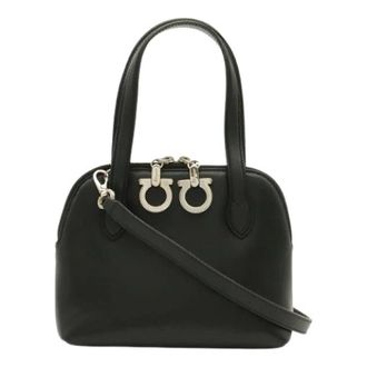 Ferragamo Pre-owned Gancini Leder 2way Bag - - Pre-owned - Damen - Schwarzk - ONE SIZE