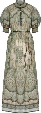Zimmermann Femme, Robes, Multicolore, Taille: 38 FR Wanderlust Billow Silk Dress