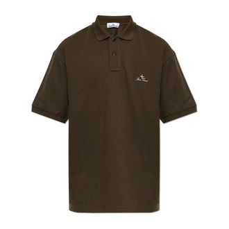 Stone Island Homme, Tops, Brun, Taille: M Polo Logo