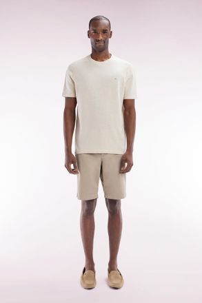 Eden Park Bermuda Chino En Coton Stretch Beige Coupe Droite