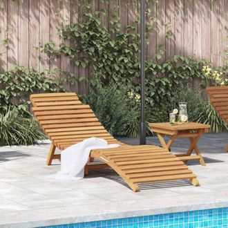 vidaXL Vidaxl - Transat Marron 184 x 55 x 59 cm Bois de teck massif