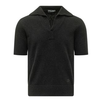 Dolce & Gabbana Baumwollmischung Polo Shirt - - Knitwear - Herren - Schwarzk - L