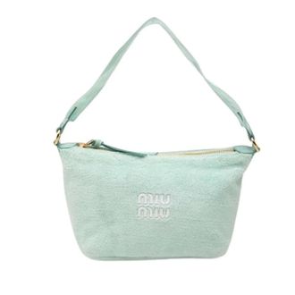 Miu Miu Sac bandouli&egrave;re en coton pr&eacute;-poss&eacute;d&eacute; - Femme - Pre-owned - Vert - Taille: ONE Size
