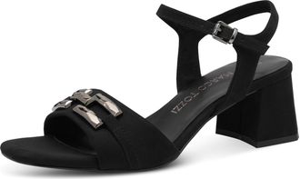 Marco Tozzi Damen Sandalen mit Absatz Elegant Blockabsatz, Schwarz (Black), 36 EU