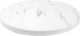 Garcia de Pou Buffettablett Asami Ware, Ø 32 x 1,7 cm, Kunstleder, weißer Marmor, Melamin