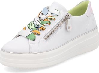 Remonte Damen Low-Top Sneaker D1C06, Frauen Halbschuhe,lose Einlage,Laufschuhe,Freizeit,sportlich,straßenschuhe,Strassenschuhe,Weiss Kombi (80),40 EU