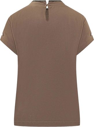 Brunello Cucinelli Stretch Cotton Jersey T-Shirt - Brown