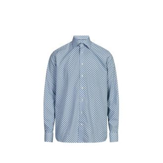 Eton Chemise droite col classique en coton imprim&eacute;
