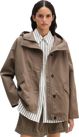 Marc O'Polo Outdoorjacke MARC OPOLO aus Organic Cotton-Twill, Damen, Gr. 34, braun (stone taupe), Obermaterial: 100% Baumwolle. Futter: 100% Baumwolle, unifarben,
