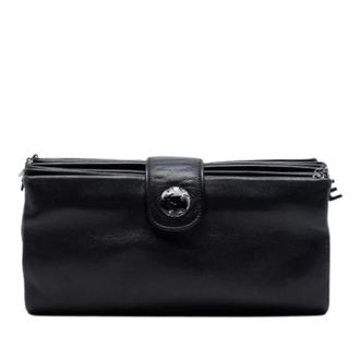 Chanel Pre-owned Lammfell Clutch - - Pre-owned - Damen - Schwarzk - ONE SIZE