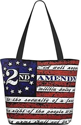 AOOEDM 2nd American Flag Ladies Shopping Bag 13x11x7in.Le cadeau parfait pour la Saint-Valentin.Cest de la Saint-Valentin pour maman, fille, &eacute;pouse, etc